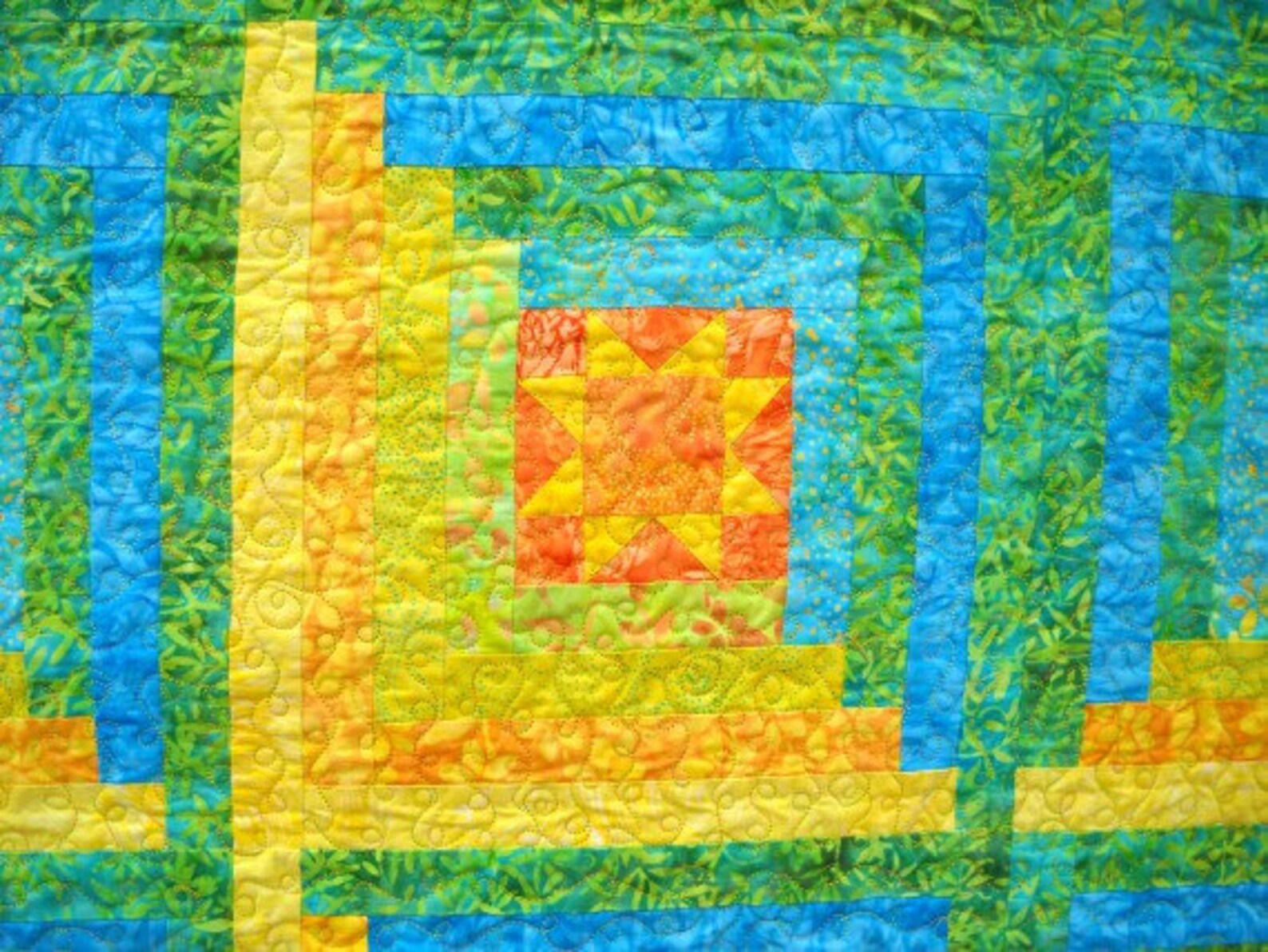 Log Cabin Under the Stars Quilt Pattern: Throw Size Sewing (PDF Pattern ...