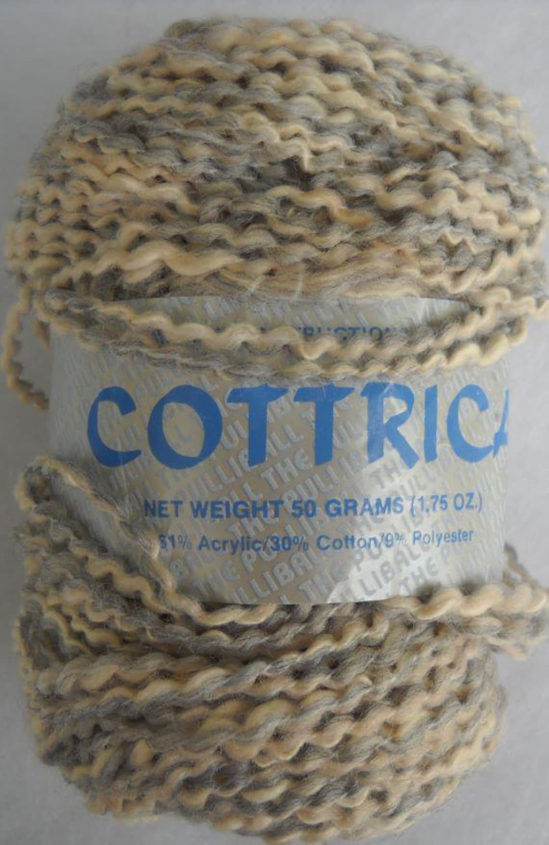Silver Jute Cottrica Yarn: Acrylic Cotton Polyester Blend (1.75 Oz) - Etsy