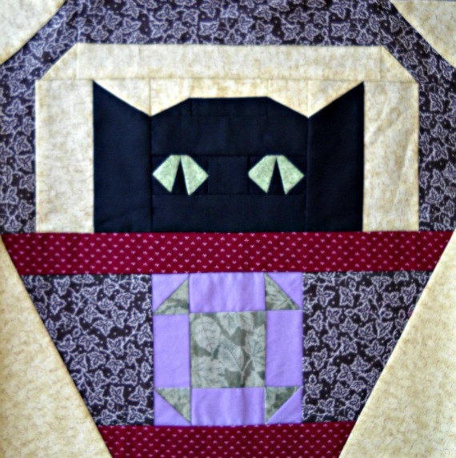 Shoo-fly Cat Quilt Block Pattern: Basket Cats PDF Download - Etsy