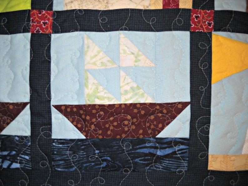 Home by the Sea Quilt Pattern by Curlicue Creations Beach | Etsy