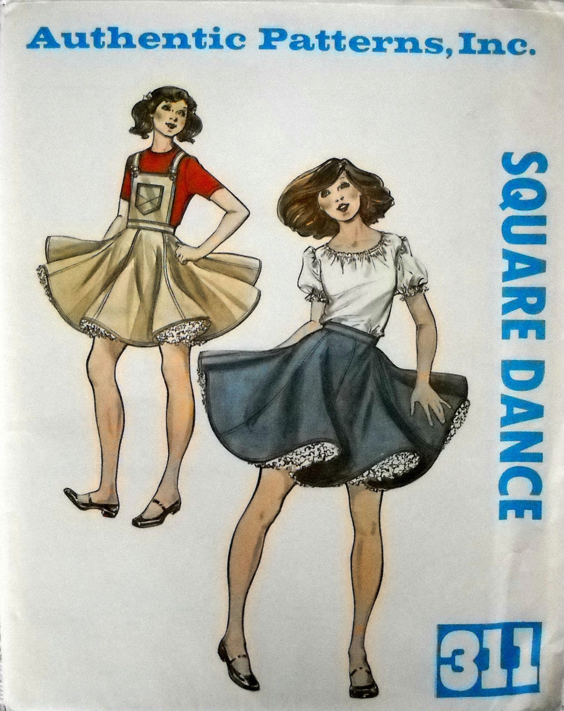Authentic Patterns 311 Girls Square Dance Dress Pattern Sizes - Etsy