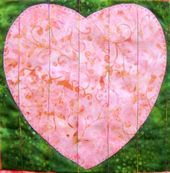 Sherbet Hearts Quilt Pattern Pink Lemonade Version by Curlicue - Etsy