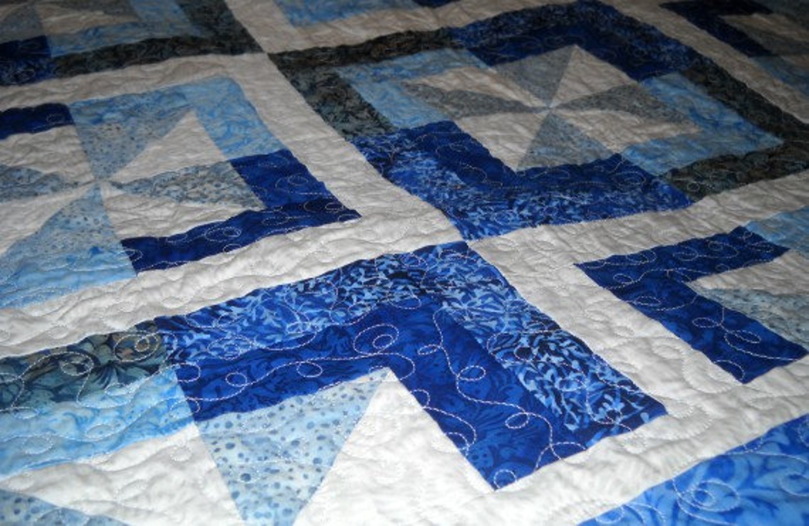 Thistle PDF Download Quilt Pattern Curlicue Creations Throw | Etsy