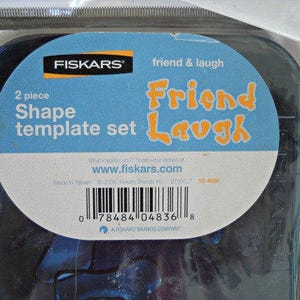 Fiskars Two Piece Shape Template Set Friend and Laugh, Scrap Booking ...