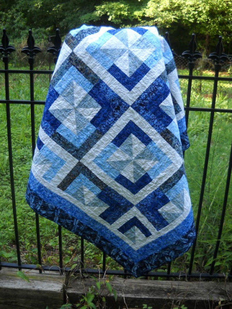 Thistle PDF Download Quilt Pattern Curlicue Creations Throw | Etsy