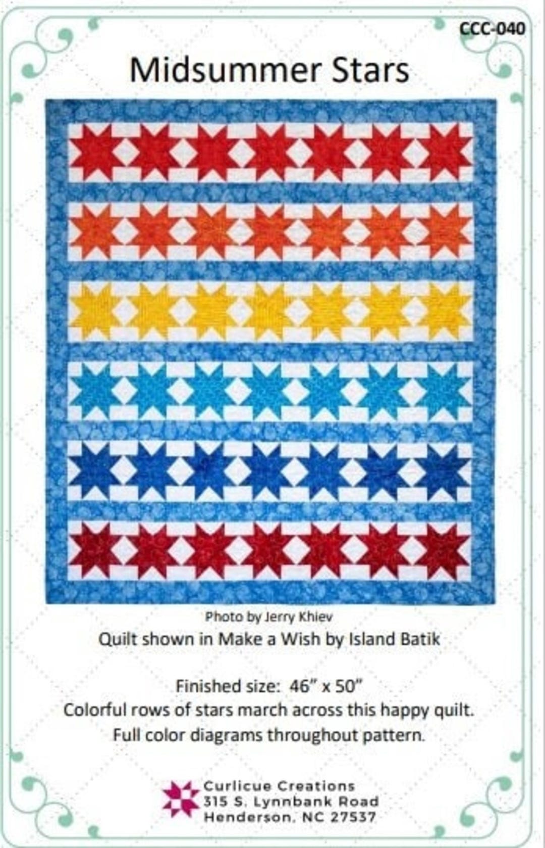 Midsummer Stars PDF Download Quilt Pattern, Curlicue Creations - Etsy