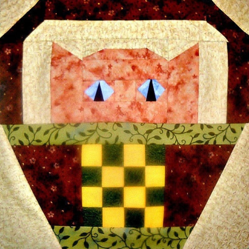 Checkerboard Cat - Etsy