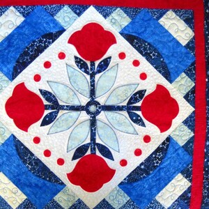 Pioneer Rose Quilt Pattern by Curlicue Creations Quilting Pattern Throw ...