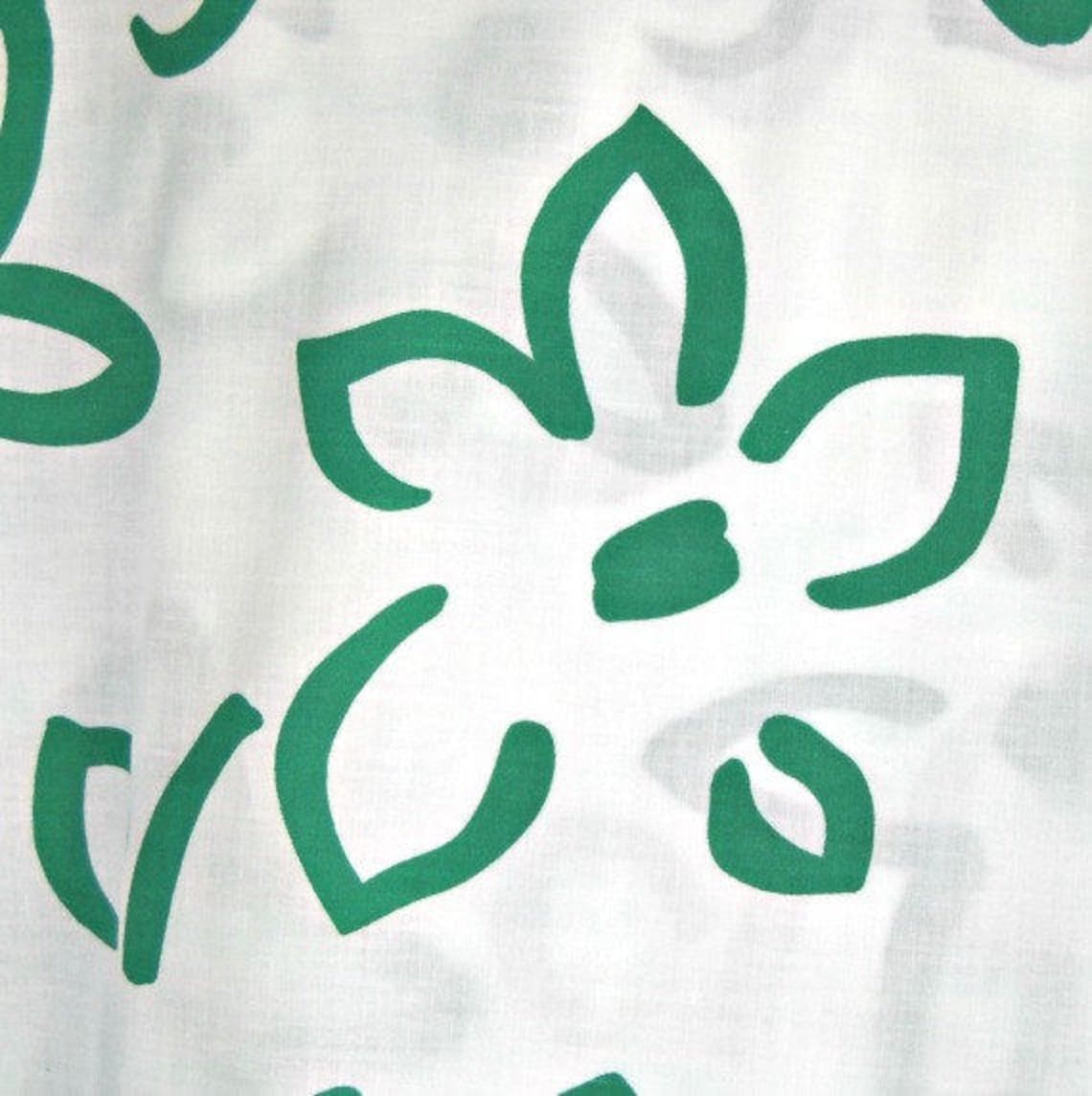 Elegance Green Flower Fabric 100 Percent Cotton by Marcus - Etsy