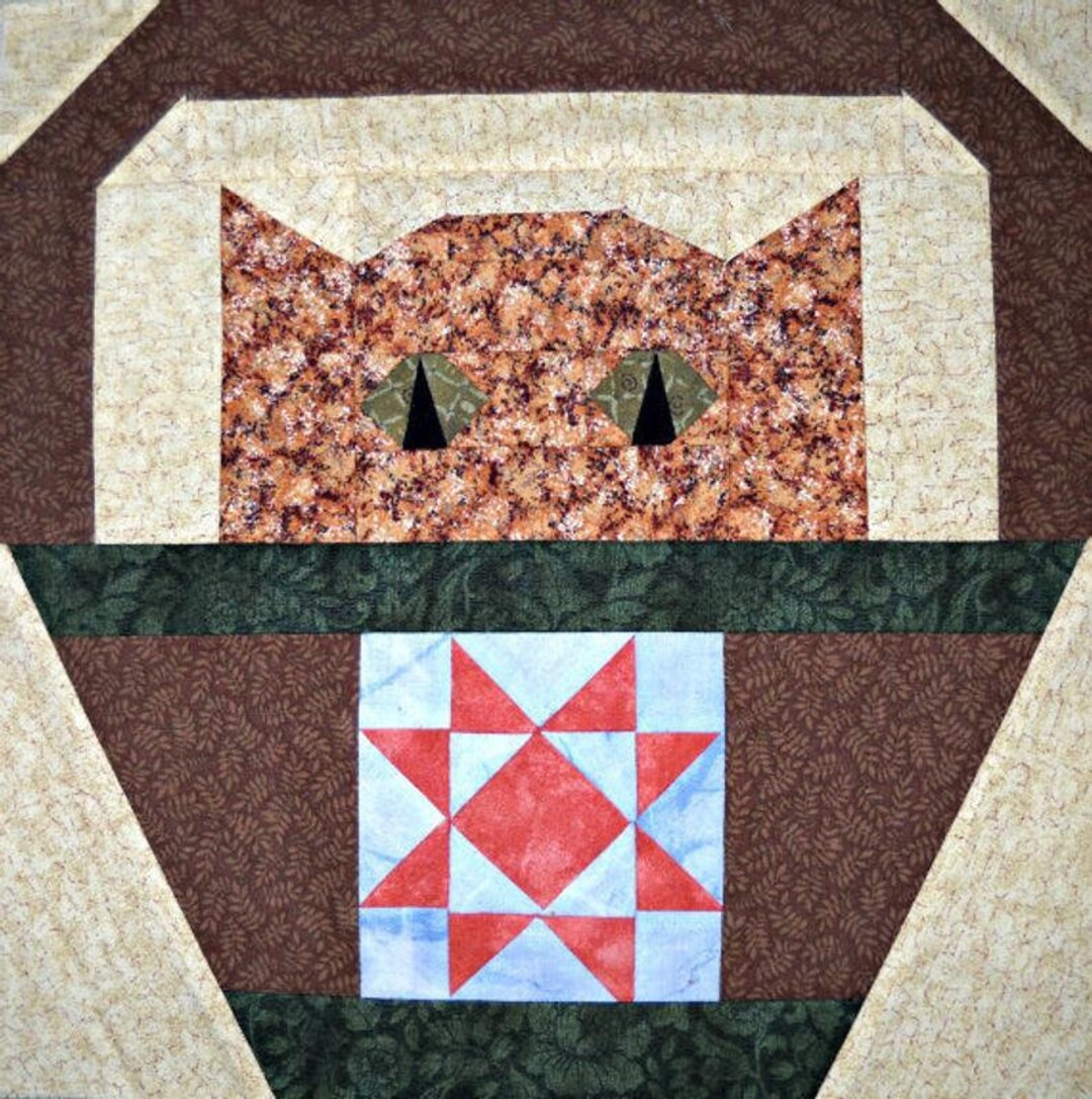 Star Cat PDF Download Quilt Pattern Paper Pieced Quilt Block Pattern ...