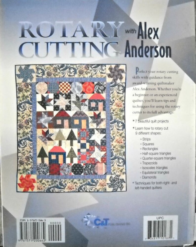 Rotary Cutting With Alex Anderson Quilt Book by Alex | Etsy