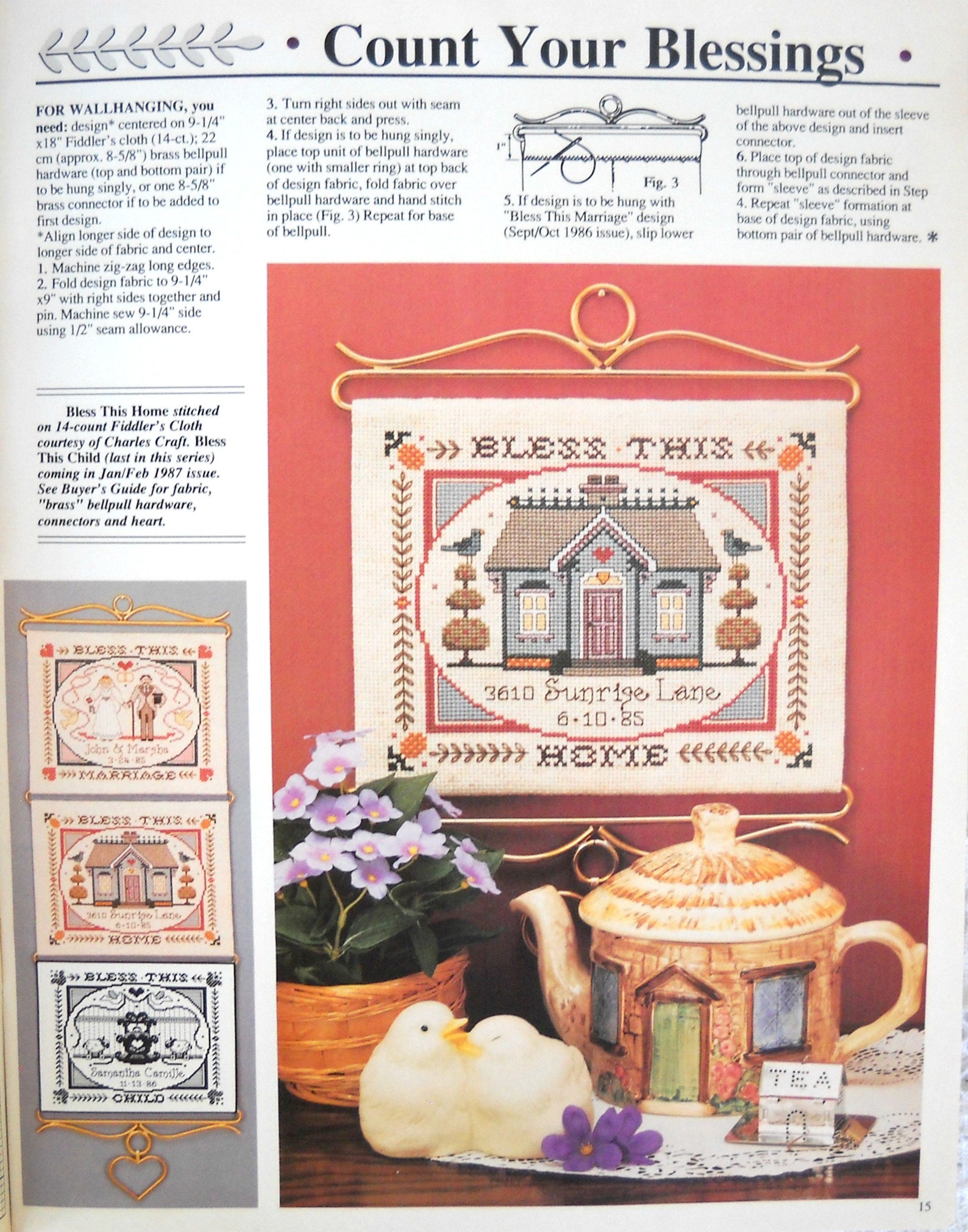 Cross Stitch and Country Crafts Magazine Vintage November - Etsy