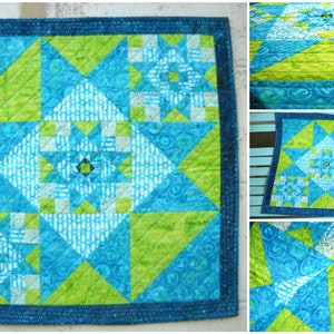 Modern Mini Star Quilt Pattern Atlantic Version by Curlicue Creations ...