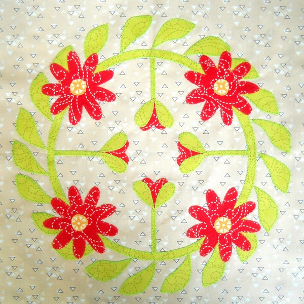 Floral Wreath Quilt Pattern - Etsy