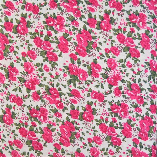 Rose Print Fabric - Etsy