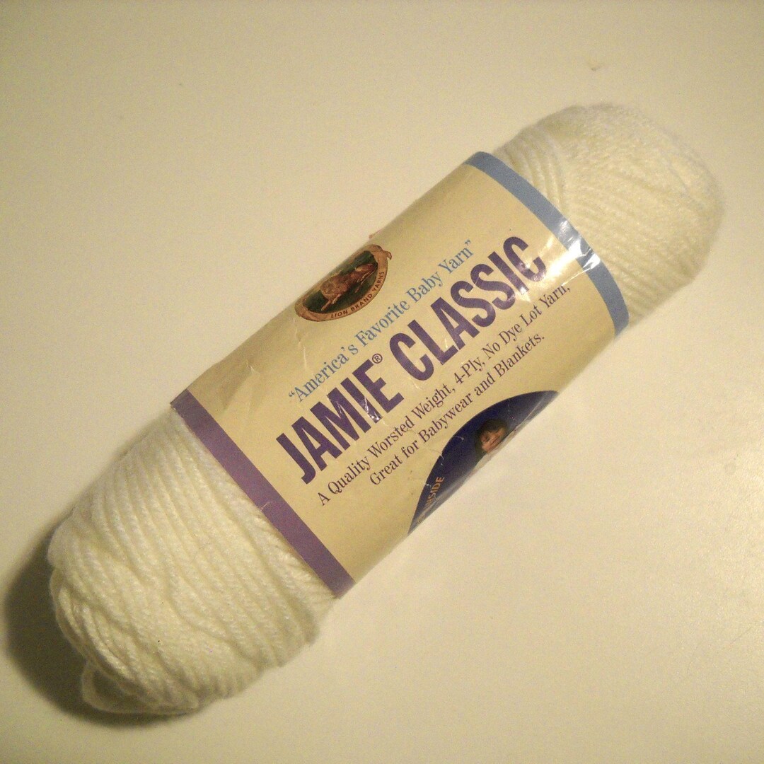 Jamie Lion Brand Acrylic Baby Yarn, Snow White, Worsted Weight - Etsy