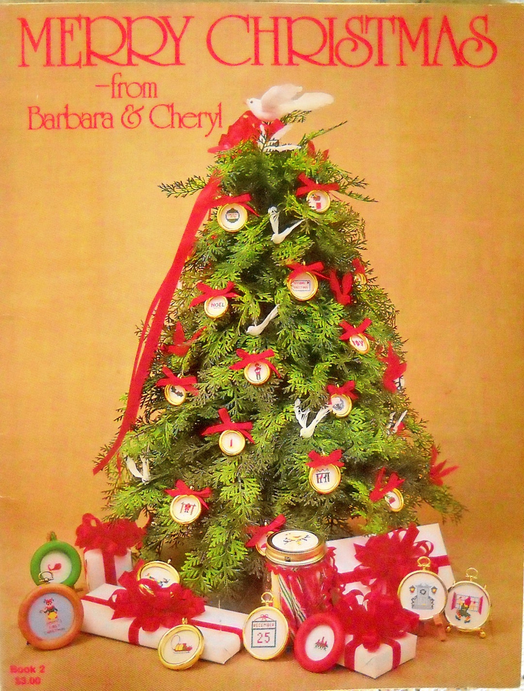 Merry Christmas Cross Stitch Book, Barbara and Cheryl, Vintage 1979 ...