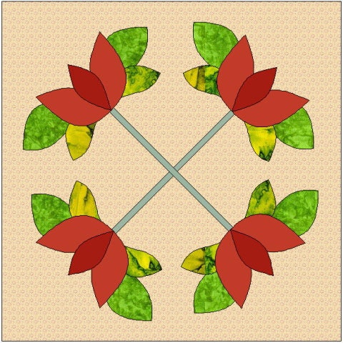 Peace Applique Quilt Block Pattern by Curlicue Creations | Etsy