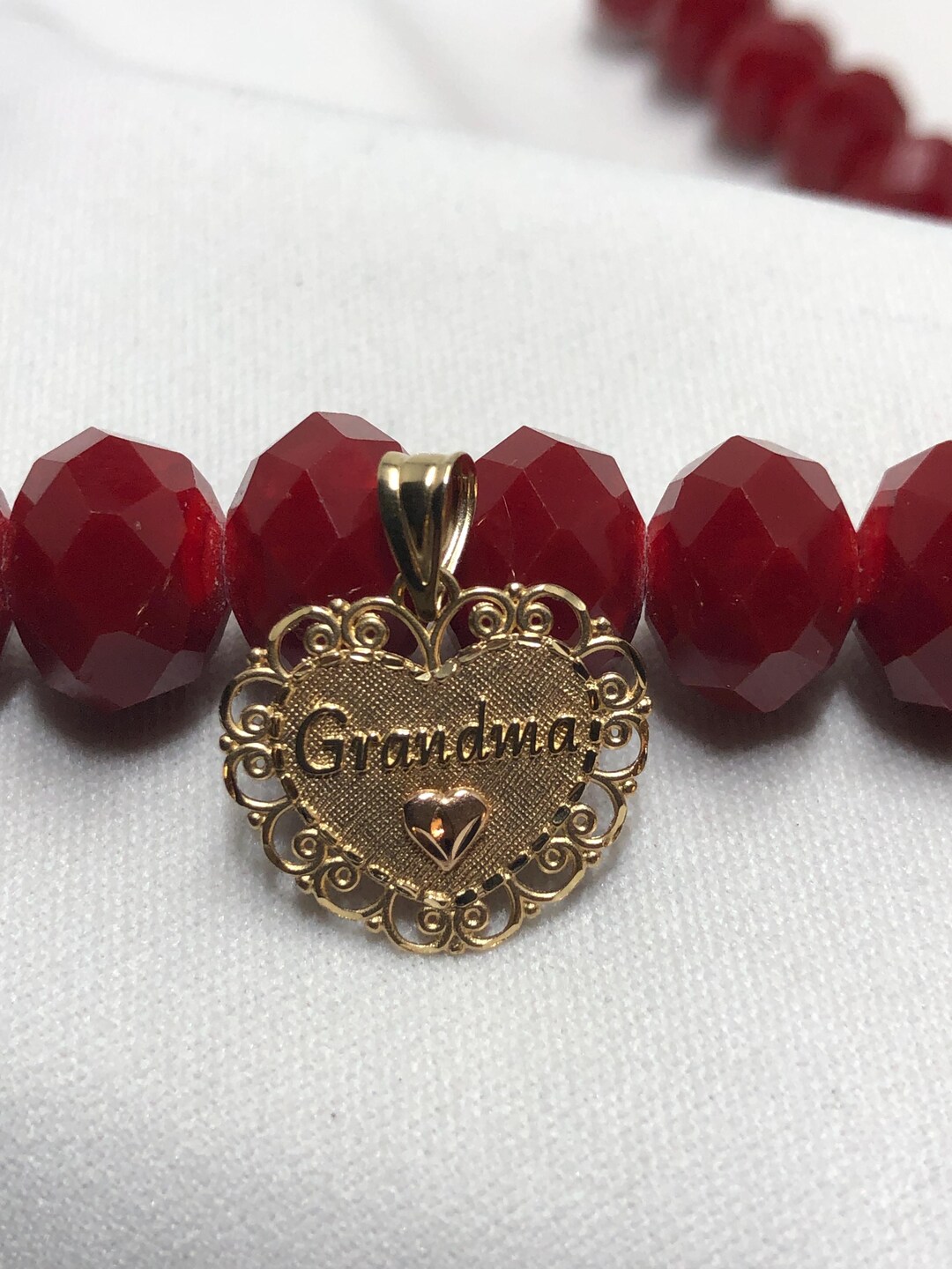 14k Yellow Gold and Rose Gold Grandma Pendant - Etsy