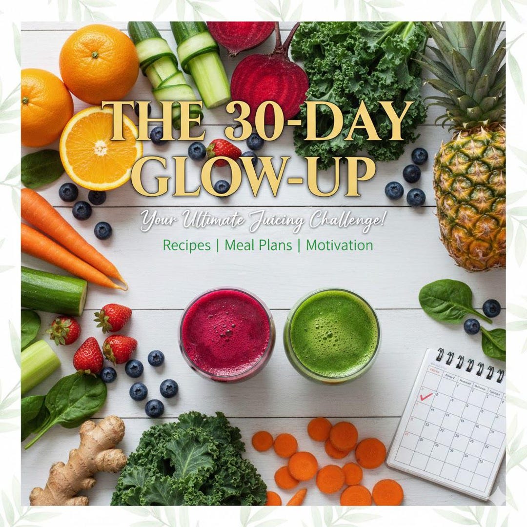 30-day Juicing Challenge Ebook Visual Guide for Detox Energy & Glow ...