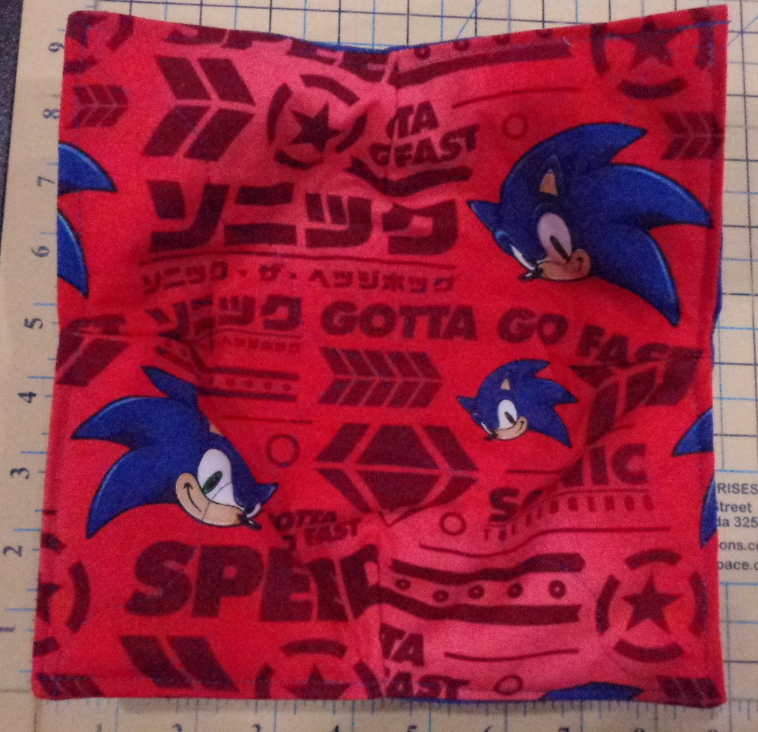 Sonic Gotta Go Fast - Quilted Microwave Bowl Cozy - Etsy