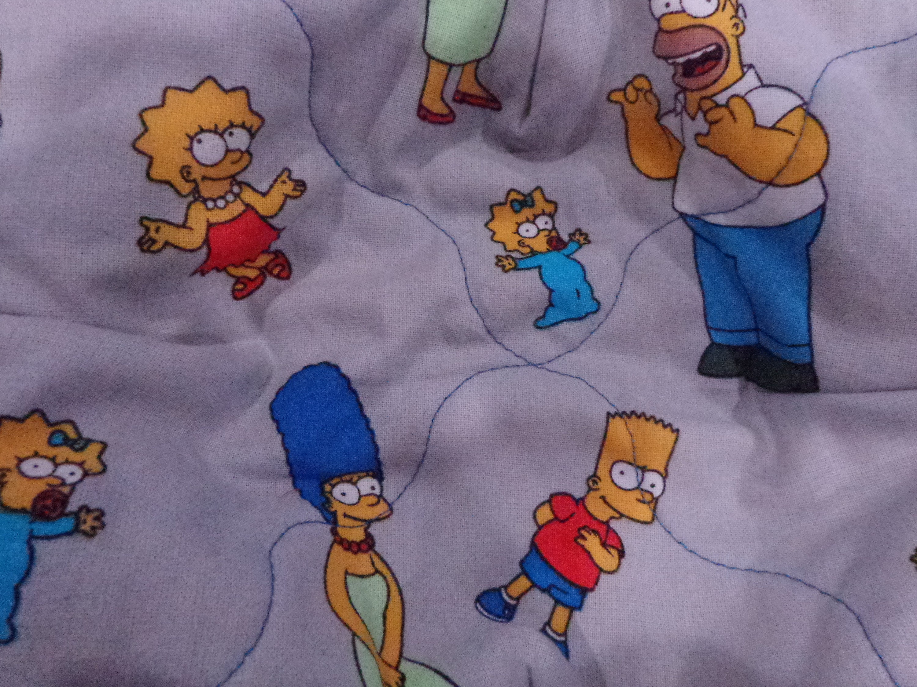 The Simpsons on Gray - Quilted Microwave Bowl Cozy - Etsy