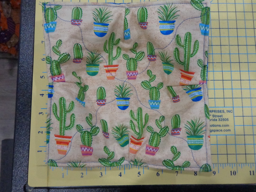 Cactus in Pots - Quilted Microwave Bowl Cozy - Etsy