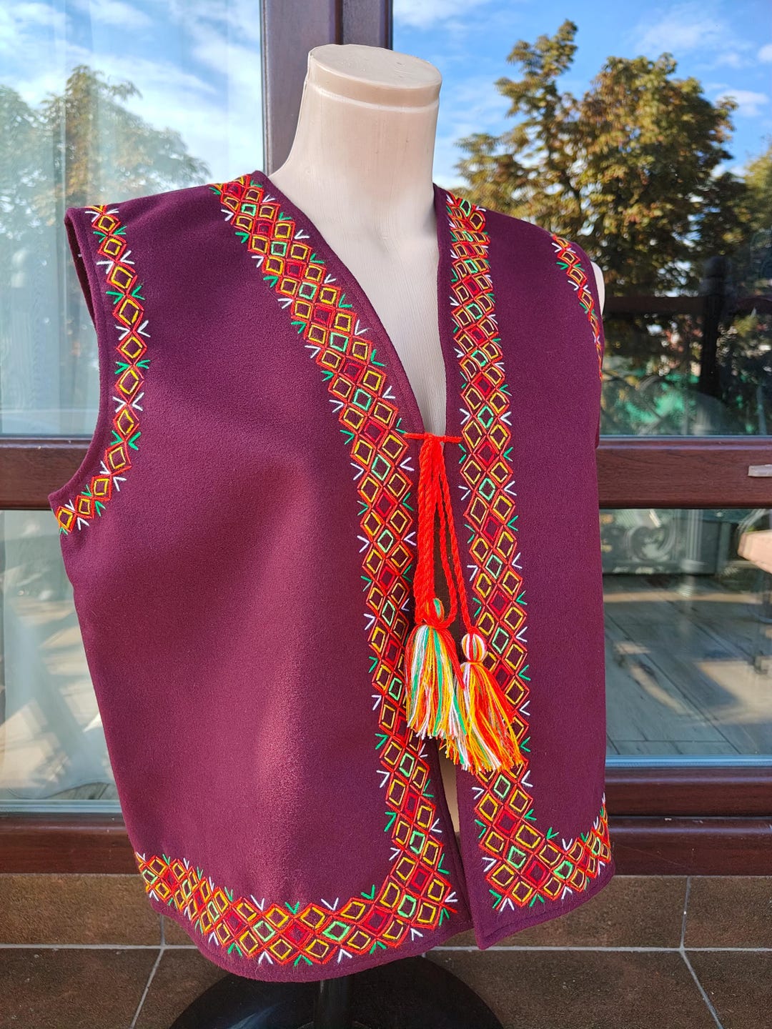 Handmade Ukrainian Kiptar Vest - Traditional Ethnic Unisex Jacket ...