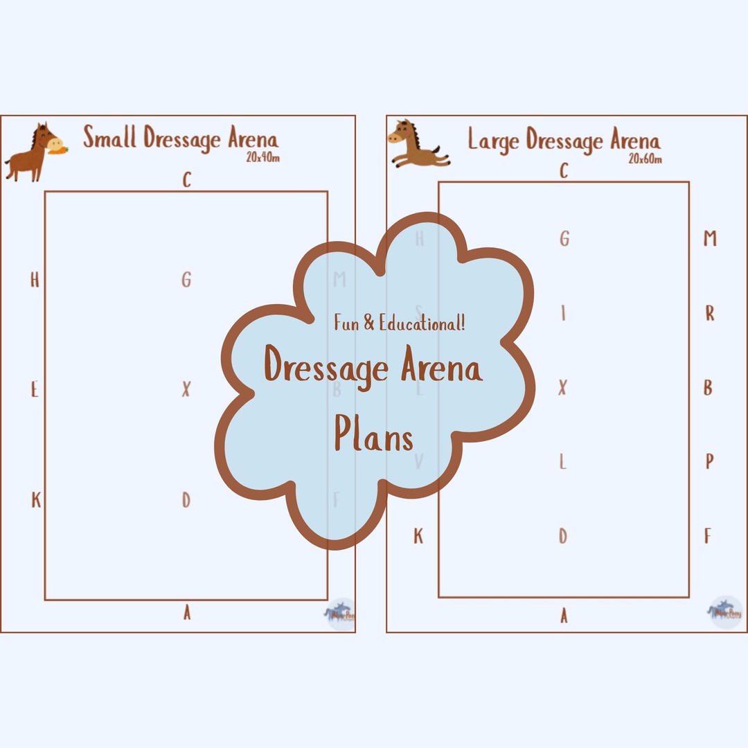 Pony Club Printables - Small & Large Dressage Arena Plans - Digital ...