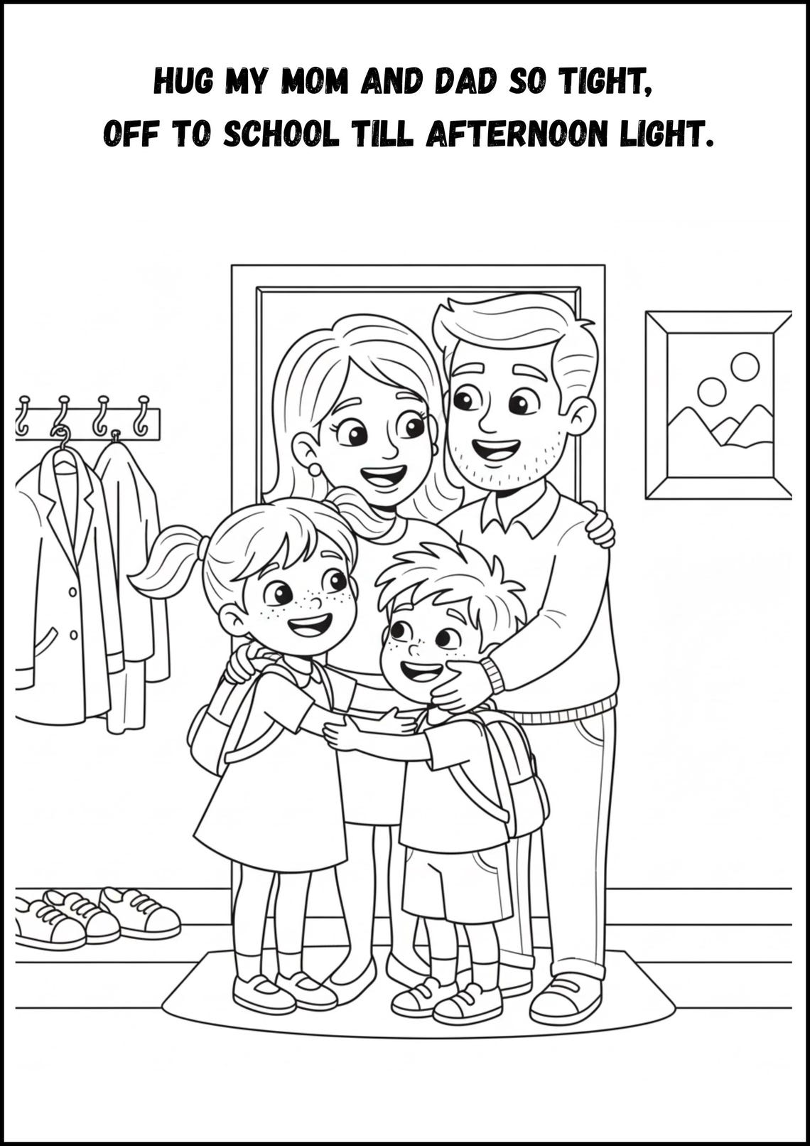 Kids Daily Routine Coloring Book | Rhyming Printable | A4 10 Pages - Etsy