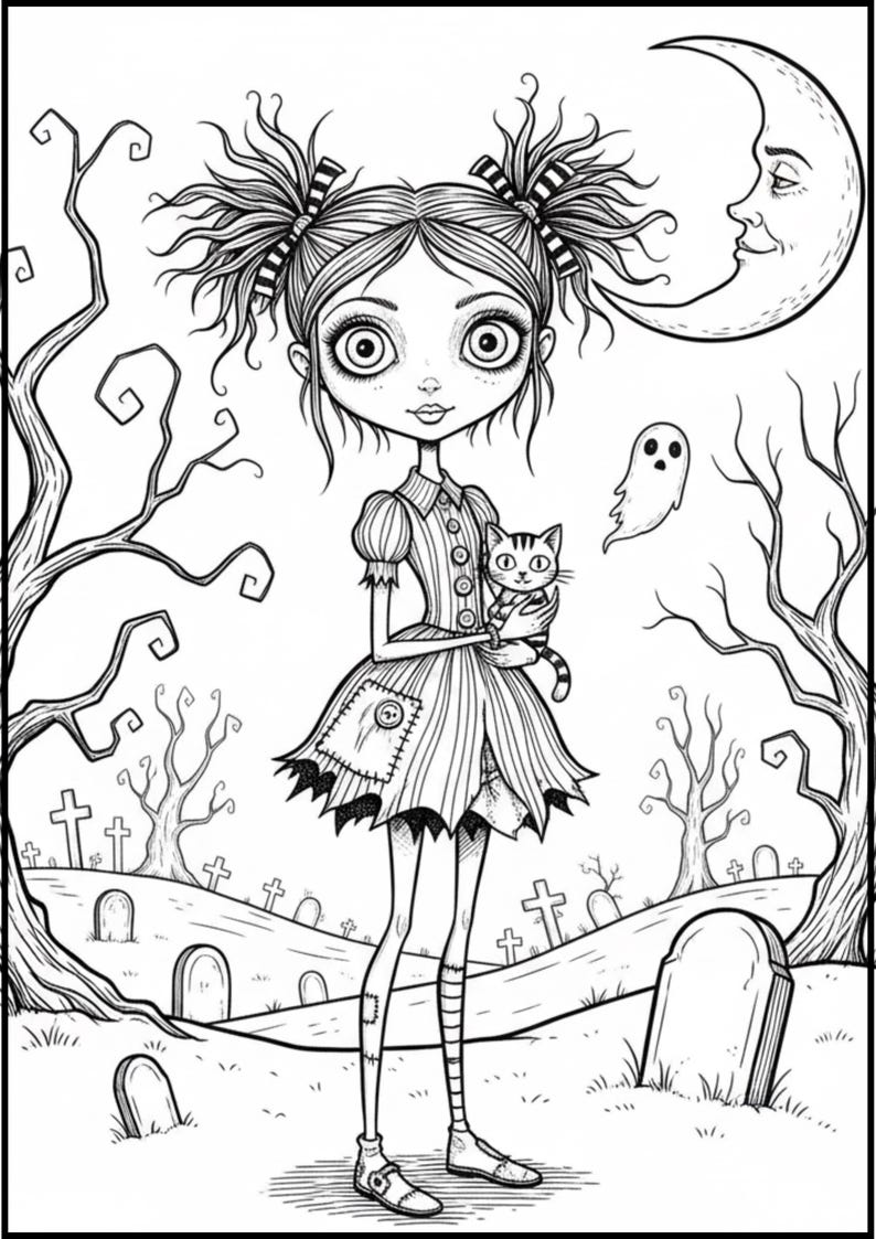 Halloween Coloring Pages for Kids – 3 Printable Monster Coloring Books ...