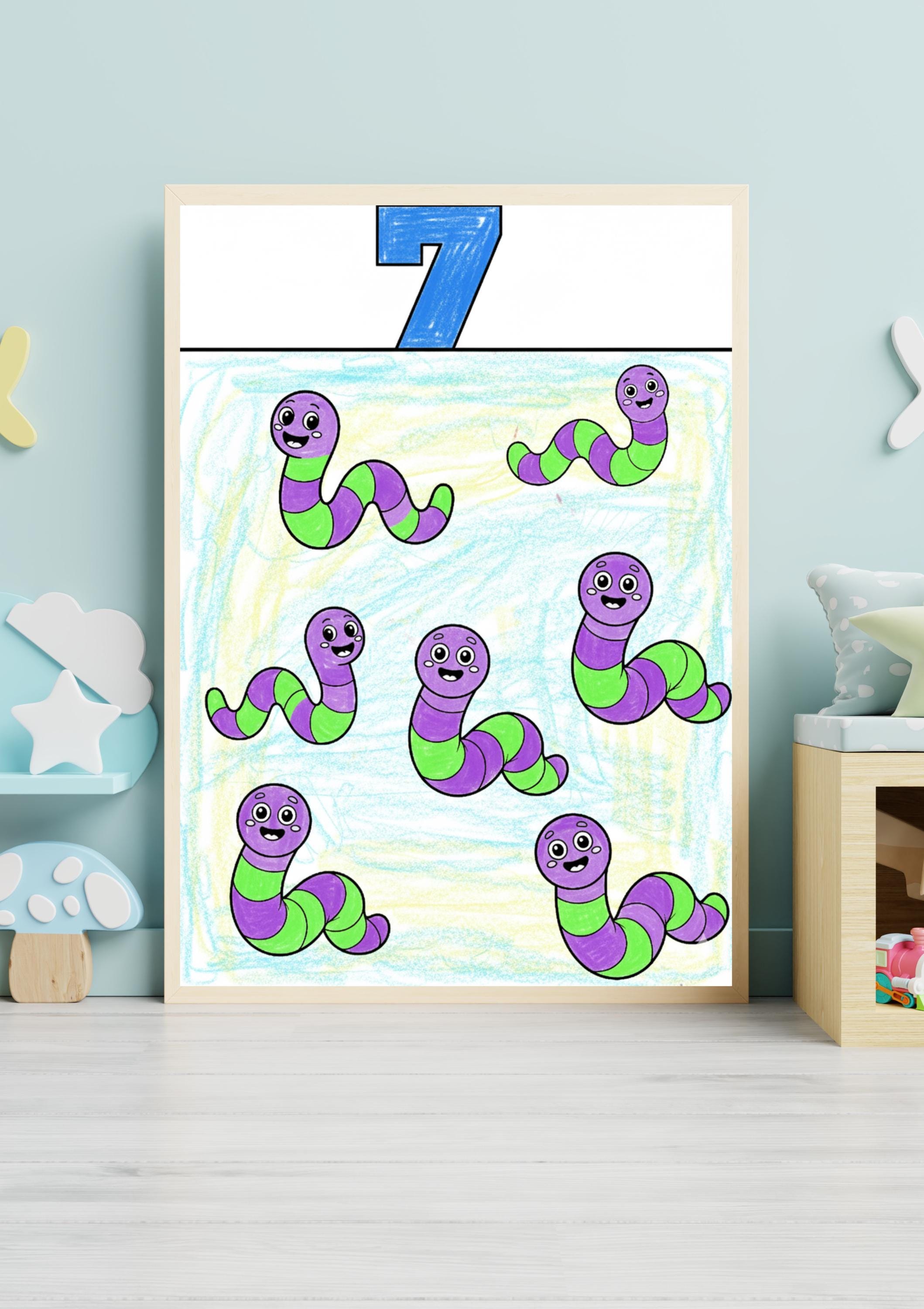 Color and Count! | Printable Kids Coloring Book | Learn Numbers 1–10 ...