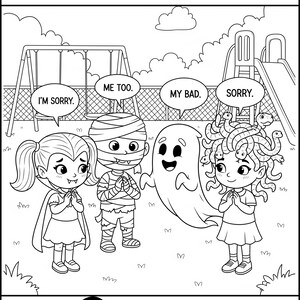 Halloween Coloring Pages for Kids – 3 Printable Monster Coloring Books ...