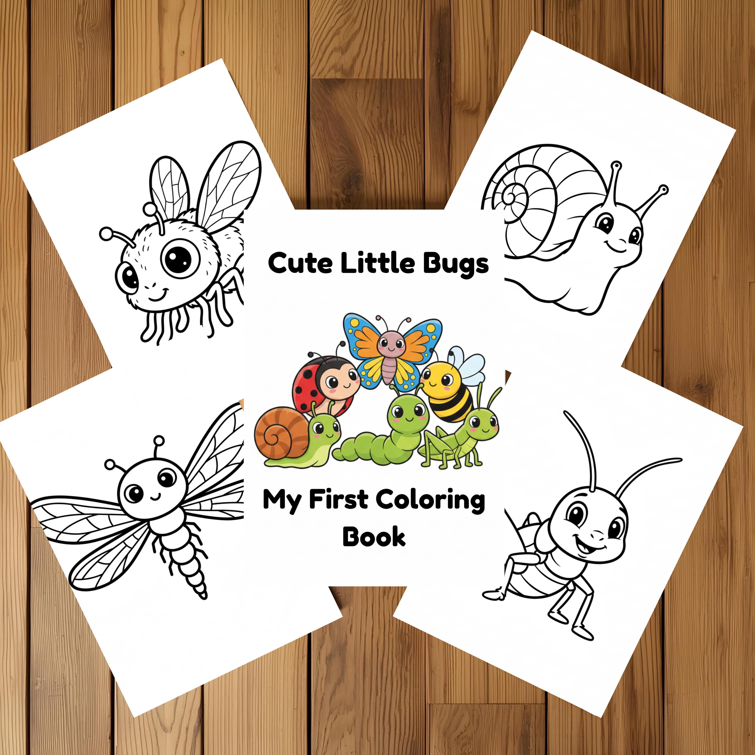 Little Bug Coloring Book for Kids | Educational Insect Coloring Pages ...