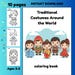 Children World Traditional Costumes Educational Coloring Book for ...