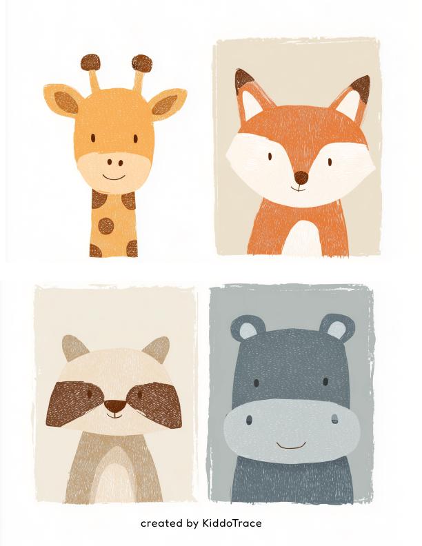 Animals Matching Game: Find the Pair Activity for Toddlers (PDF + PNG ...