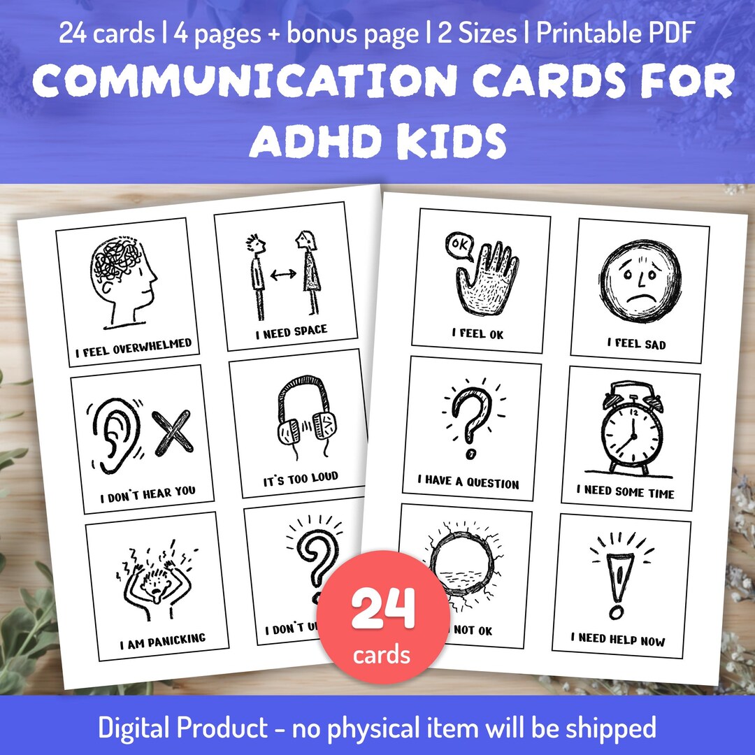 Visual Communication Cards: Big Feelings, Needs, Nonverbal Support ...