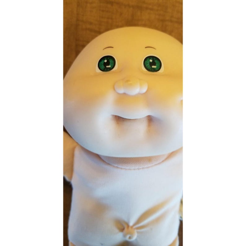 Cabbage Patch Kids Preemie Doll Bald Head Green Eyes Vintage 1 Dimple ...