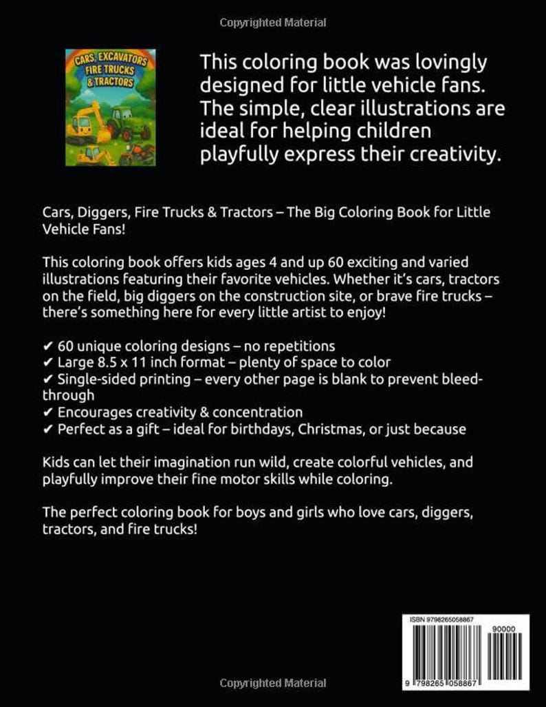 Cars, Trucks Und Diggers Coloring Book | 60 Vehicle Designs ...