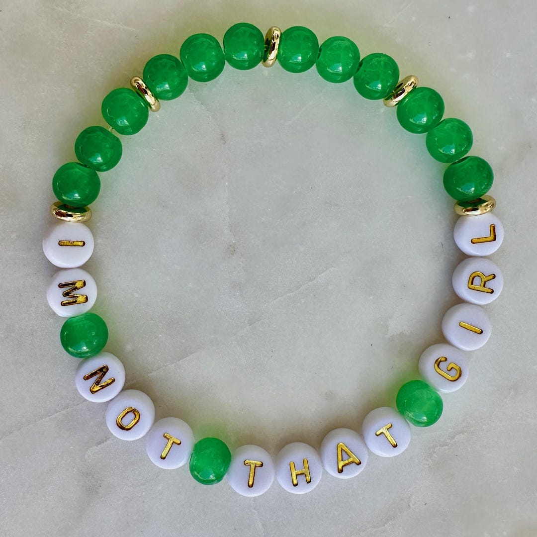 I’m Not That Girl Wicked for Good Inspired Bracelet: Green Crystal ...