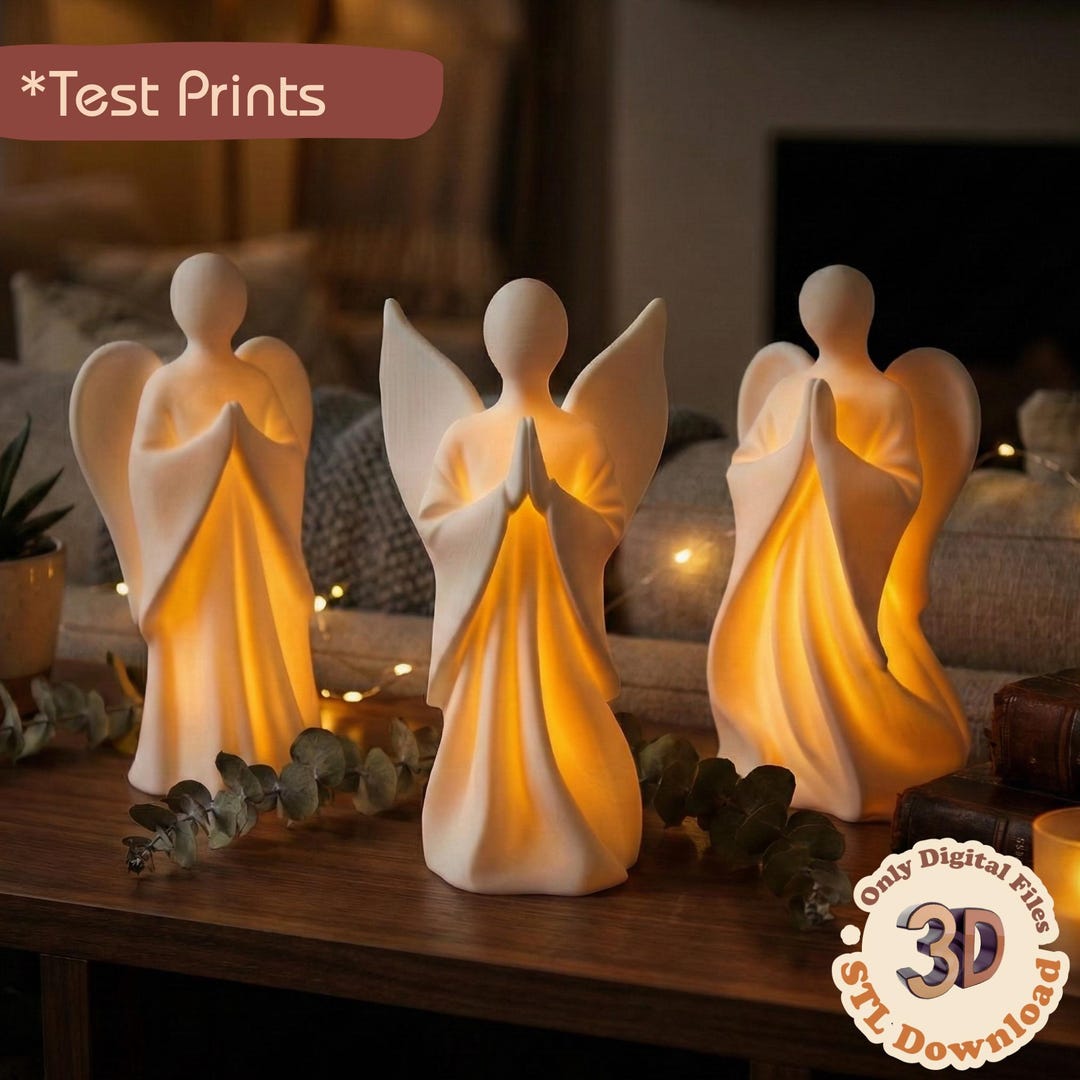 Light up Angel STL Bundle | 3D Printer Files for LED Tea Lights ...