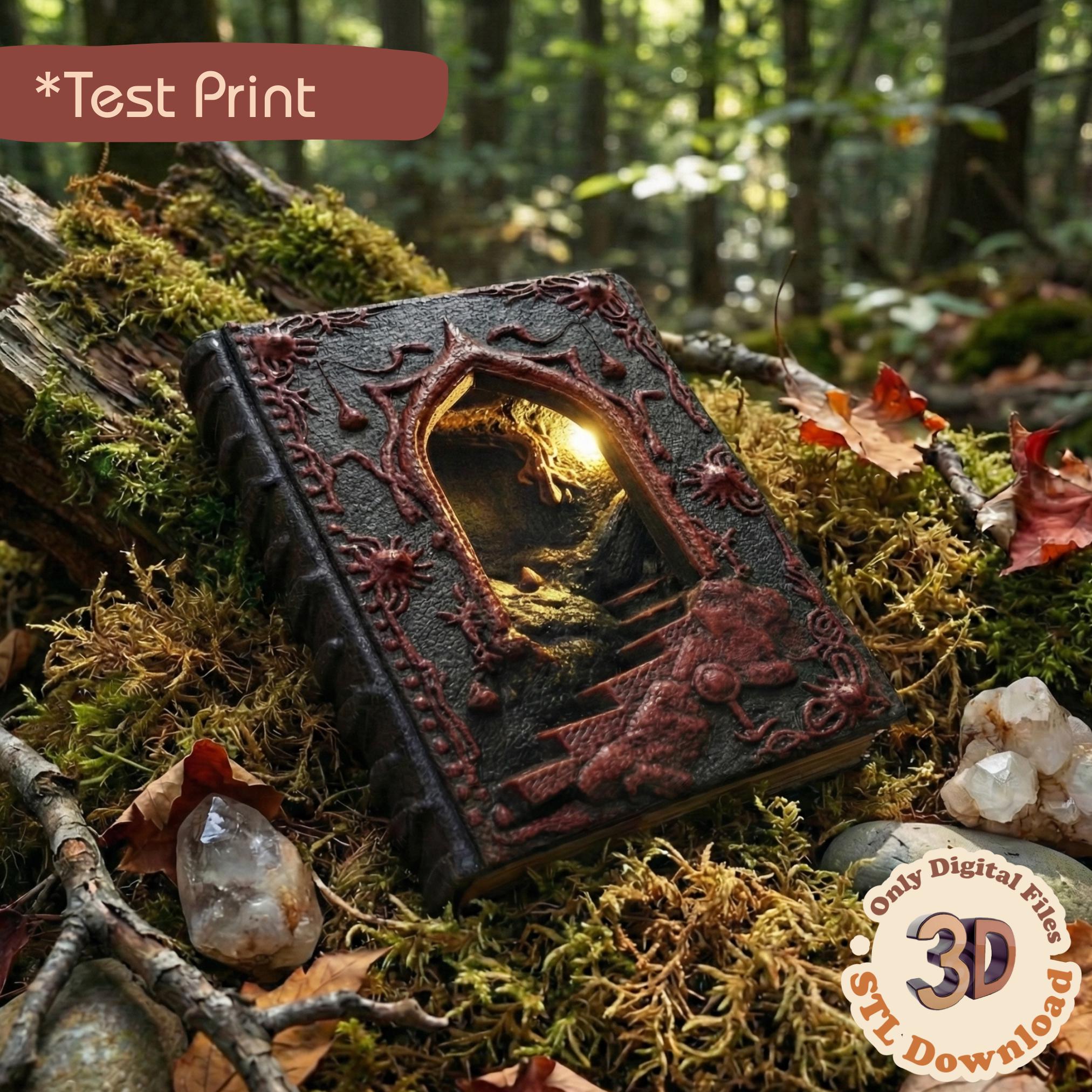 Fantasy Book Nook STL File | Magic Portal Bookshelf Insert ...