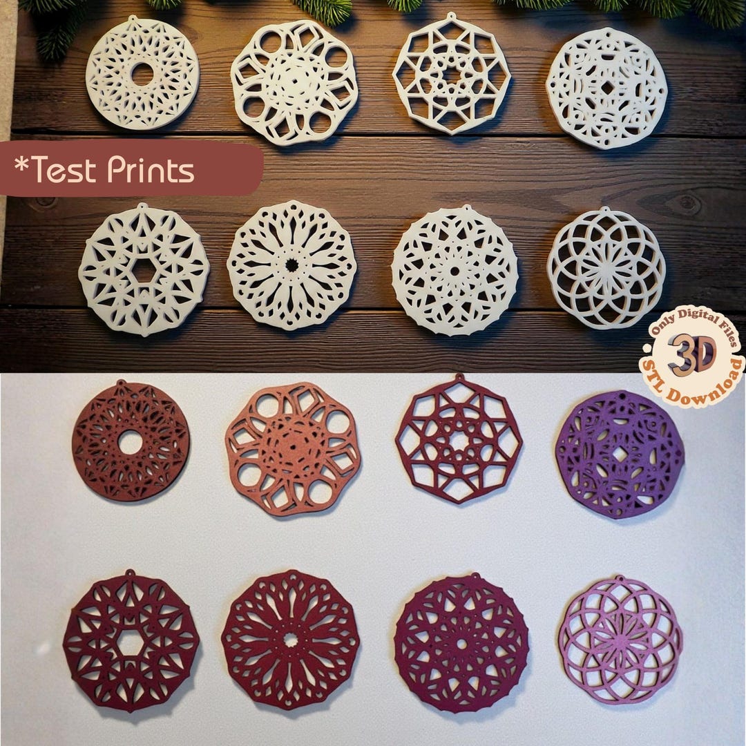 Fast Print Gothic Ornaments STL Bundle Support Free Christmas Tree ...