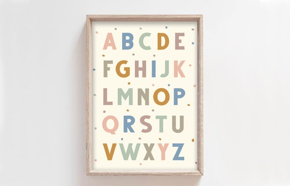 Alphabet Nursery Print Digital Download Printable Letters - Etsy