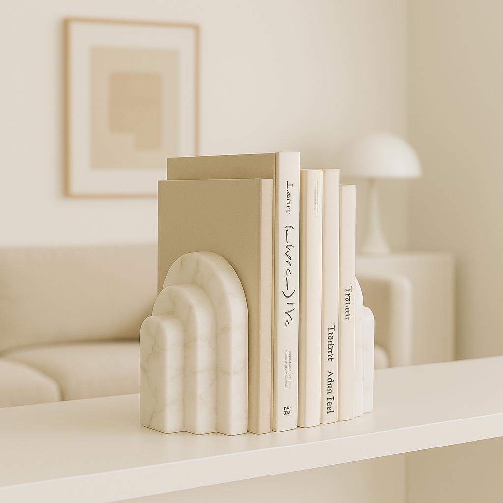 Marble Arch Bookends – Modern Stone Bookend Set for Home Decor - Etsy