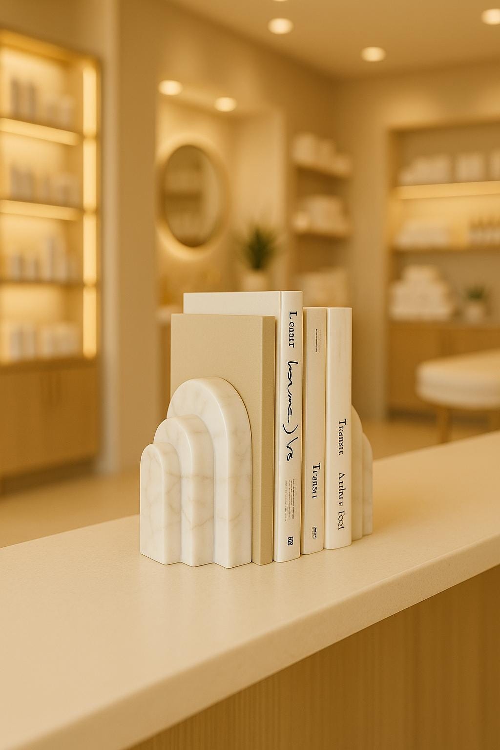 Marble Arch Bookends – Modern Stone Bookend Set for Home Decor - Etsy