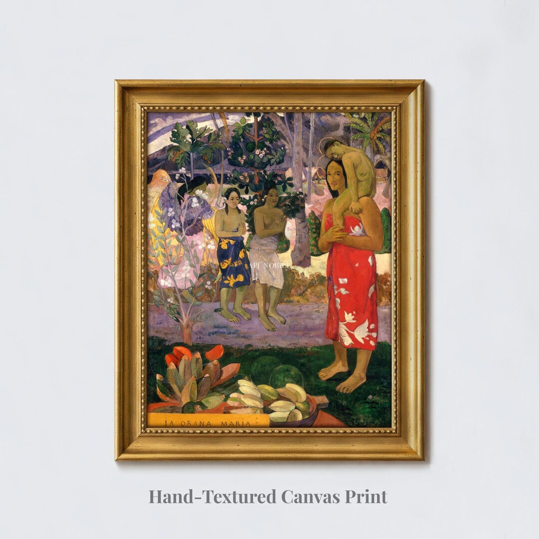 Paul Gauguin : Hail Mary (1891) - Hand-textured Giclee Canvas Print ...