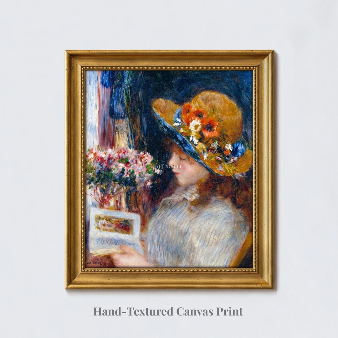 Pierre-auguste Renoir : Reading Girl (1880) - Hand-textured Giclee ...