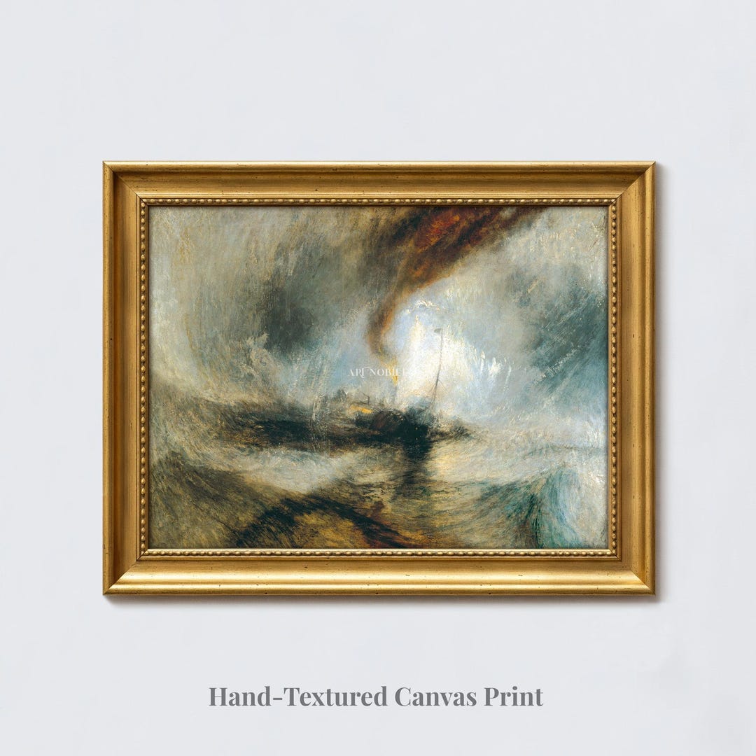 Joseph Mallord William Turner : Snow Storm Steam Boat off a Harbour’s ...