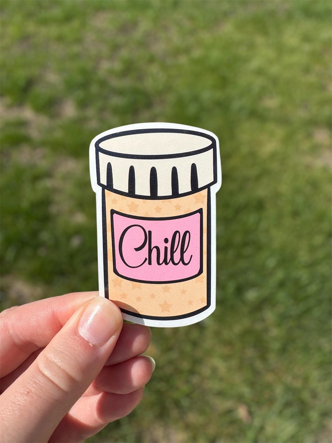 Chill Pill Bottle Sticker: Water-resistant Decal - Etsy